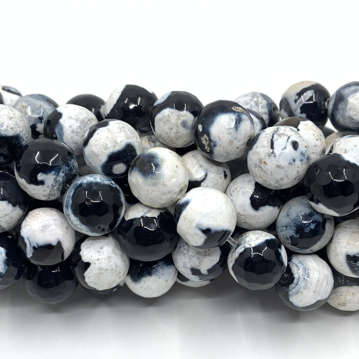 Faceted Round Black Fire Agate | Bellaire Wholesale