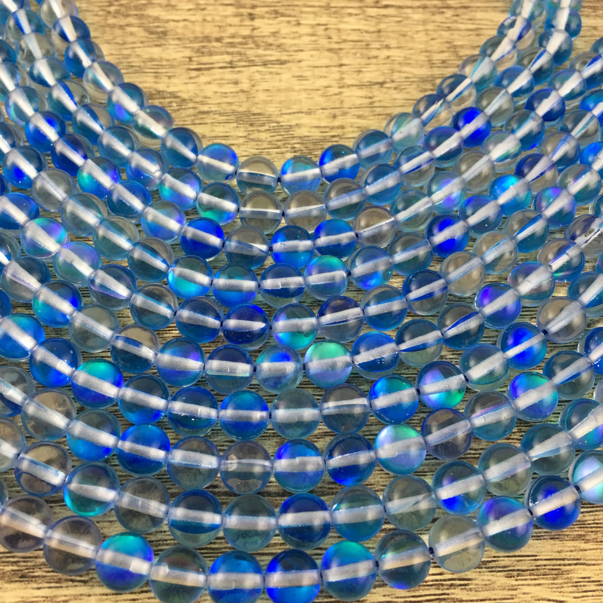 10mm Blue Mystic Aura Bead | Bellaire Wholesale