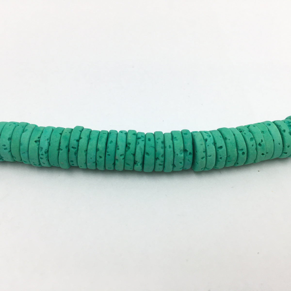 8mm Green Lava Disc Bead | Bellaire Wholesale