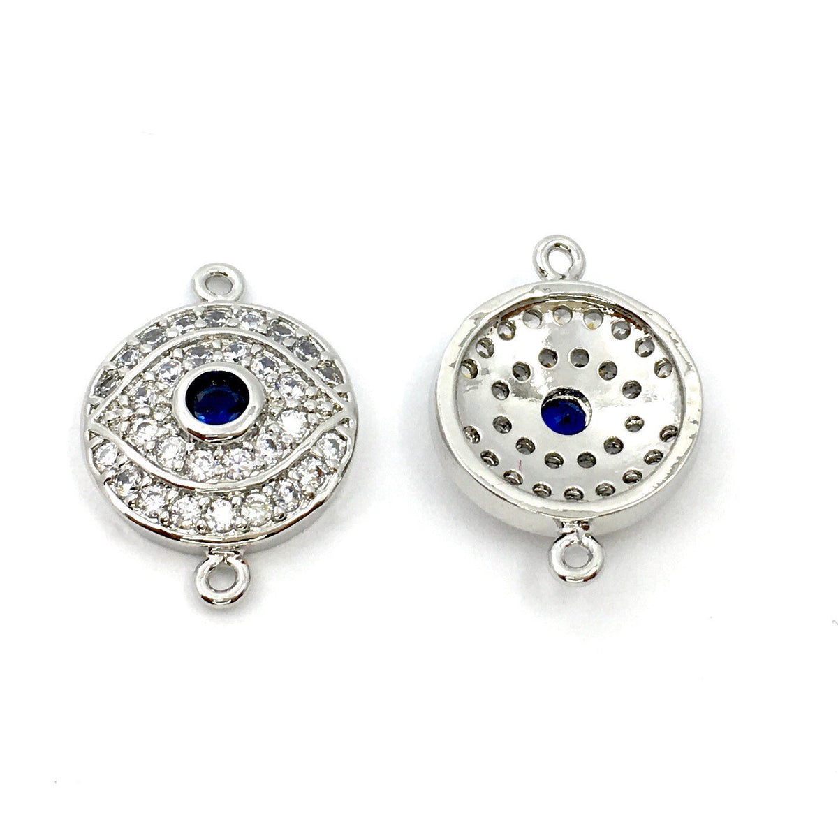 Rhodium & Gold Evil Eye Connectors | Bellaire Wholesale