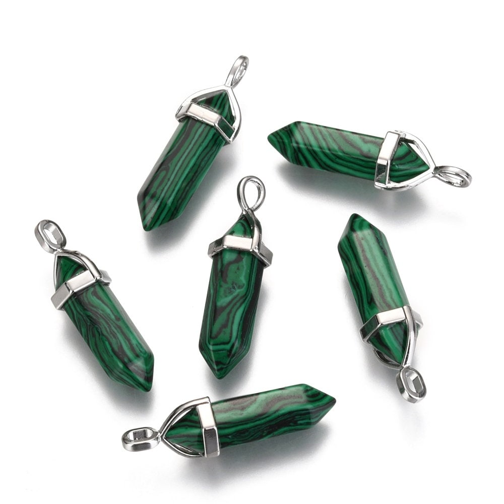 Natural Stone Bullet Pendant | Bellaire Wholesale