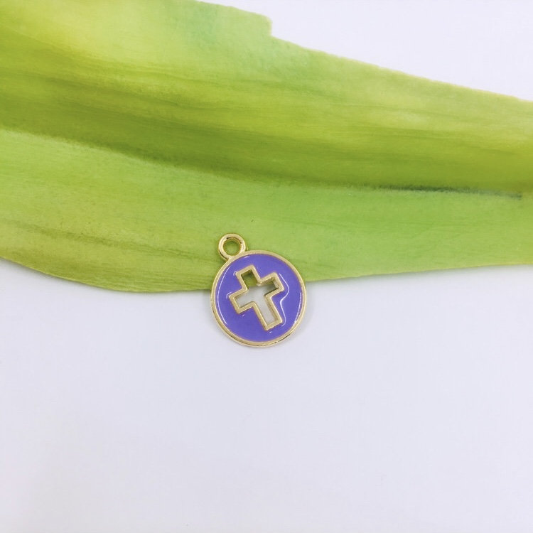 Alloy Enamel Cross Charm | Bellaire Wholesale